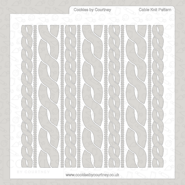 Cable Knit Pattern Stencil – Cookies by Courtney
