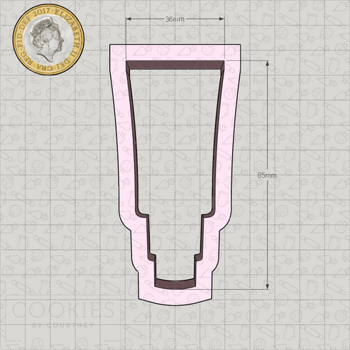 Makeup Tube 1 Cookie Cutter – Cookies by Courtney